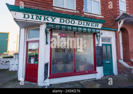 England, West Sussex, Littlehampton, Dinky Doo Diner, Cashier's Desk ...