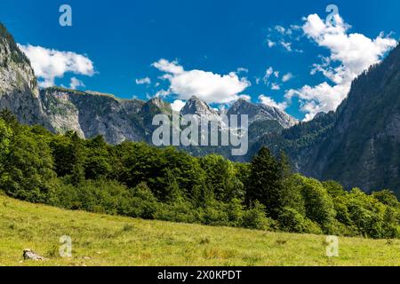 Hiking trail from the Salet boat landing stage to Obersee, Königssee ...