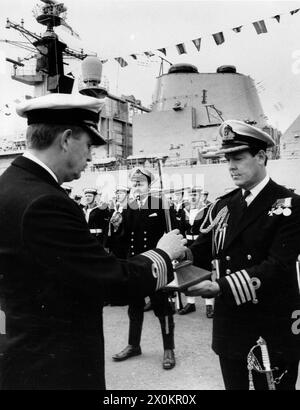 THE CAPTAIN OF HMS COVENTRY, CAPTAIN DAVID HART-DYKE AT HOME WITH HIS ...