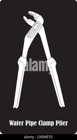 water pipe clamp pliers icon vector illustration symbol design Stock ...