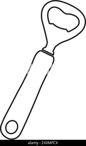 Bartender bottle-opener icon, flat style Stock Vector Image & Art - Alamy