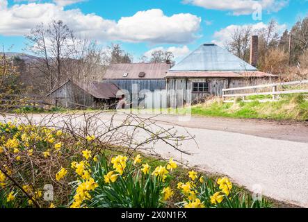 The historic Sawmill at Finzean, Aberdeenshire, Scotland Stock Photo ...