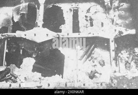 SHELL-TORN AEROPLANE OF SERGEANT HANNAH, V.C., PHOTOGRAPHED AFTER HE ...