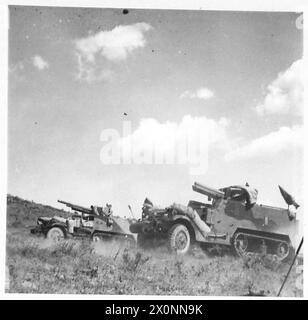 EIGHTH ARMY : SPs IN ACTION AGAINST THE ENEMY - 75mm S.P. gun in action ...