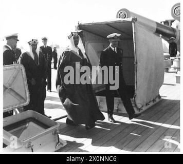 HRH Emir Mansur bin 'Abd al-'Aziz inspected a harbour aboard a coastal ...