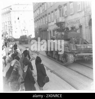 Sherman tanks of the British Eighth Army advance to their battle ...