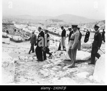 MR. ANTHONY EDEN IN ATHENS - Mr. Eden shields his eyes as he views ...