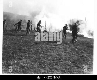 78 DIVISION TRAINING SCHOOL - A section of Infantry in various stages ...