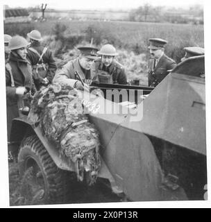 Lord Gort inspects Northern Ireland positions and speaks with a sentry ...