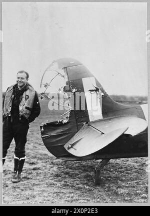 AUSTRALIAN PILOT WINS COMBAT WITH HALF DESTROYED RUDDER - 5378 View of ...