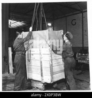 CENTRAL ORDNANCE DEPOT, DERBY - Engine fitted ready for packing ...