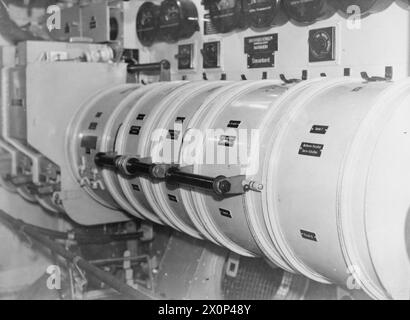 INTERIOR OF HM SUBMARINE GRAPH, CAPTURED GERMAN U-BOAT (U570). OCTOBER ...