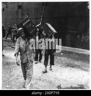 THE OPERATION TORCH, NOVEMBER 1942 - Supplies being unloaded from an ...