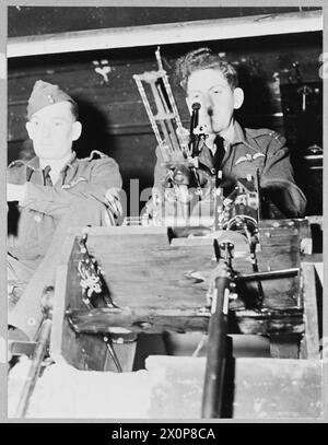 Two Empire Central Flying School students practice bombing runs in a ...