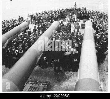 This photograph captures a quarterdeck scene on board the HMS Trafalgar ...