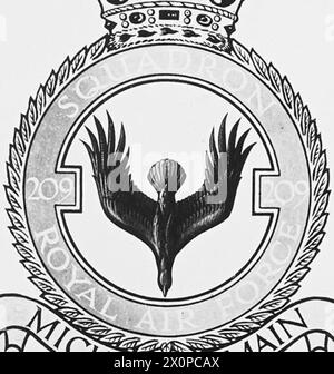 Photographic negative showing the crest and motto of No. 238 Squadron ...