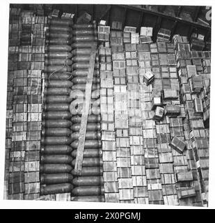 LOADING COMPO PACKS INTO SHIPS - Compo packs being loaded into a ship ...