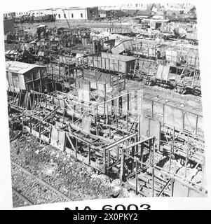 Scenes in the station and marshalling yards at Messina reveal extensive ...