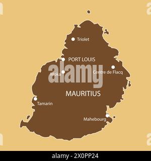 Map of mauritius vector illustration simple design Stock Vector Image ...