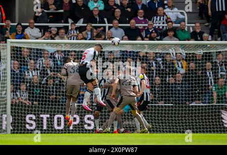 Fabian Schär Of Newcastle United heads the ball during the Newcastle ...
