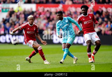 (left to right) Nottingham Forest's Ola Aina, Callum Hudson-Odoi, David ...