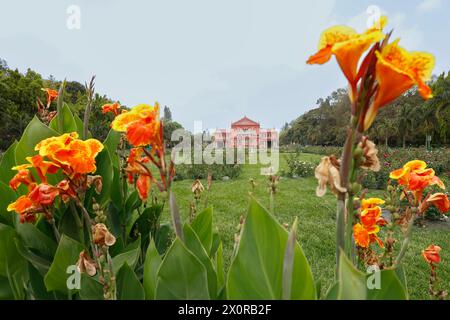 Distant view of the State Central Library in Cubbon Park, Bangalore ...