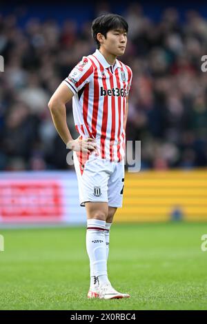 Bae Jun-Ho of Stoke City celebrates after scoring a goal to make it 2-1 ...