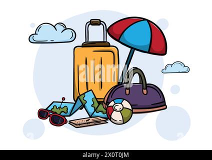 Travel Holiday. Simple Related Vector Icons Set for Video, Mobile Apps ...