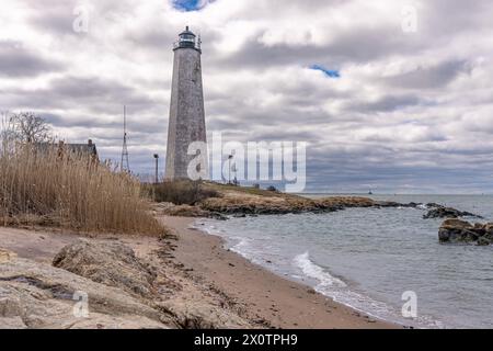 Spring photo of Five Mile Point Lighthouse AKA Old New Haven Harbor ...