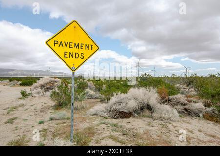 Wind turbines in the high Mojave desert of Kern County north-west of ...