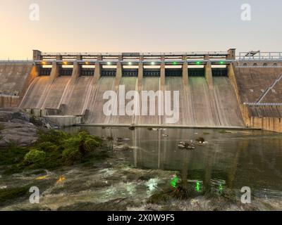 View of the Sathanur dam. Sathanur Dam is one of the major dams in ...