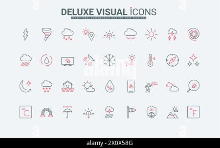 Humidity and temperature indicators search, meteorology vector ...