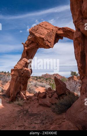 Double Arch aka. Flame Arch aka. High Heel Arch, Utah, USA Stock Photo ...