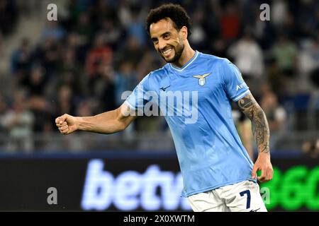 Felipe Anderson of SS Lazio celebrates after scoring fourth goal during ...