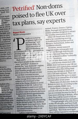 Guardian newspaper article 13 April 2024 London England UK Stock Photo ...