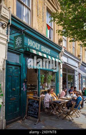 Holy Shot coffee shop, Bethnal Green Road, Shoreditch, London Stock ...