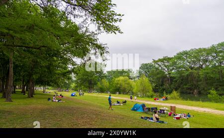 Bandera, Texas - April 8, 2024: People waiting for the solar eclipse in ...