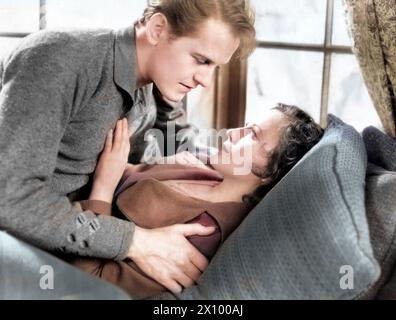 Hardie Albright, Dorothy Jordan, on-set of the film, "Young Sinners ...