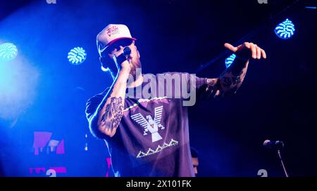 Canadian country music artist Andrew Hyatt performs during the 2024 ...