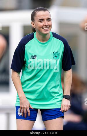 Bridgend, UK. 14th Apr, 2024. Eliza Collie of Cardiff City in action ...