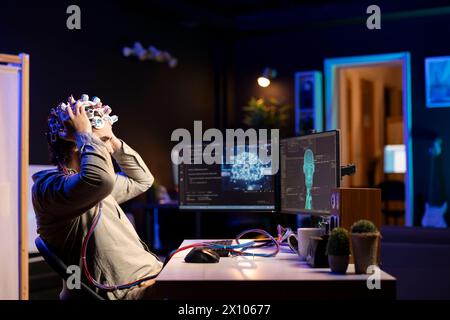 Software engineer specializing in AI using EEG headset to upload consciousness into computer. IT ...