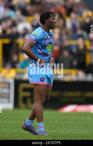 Junior Nsemba of Wigan Warriors during the Betfred Challenge Cup ...