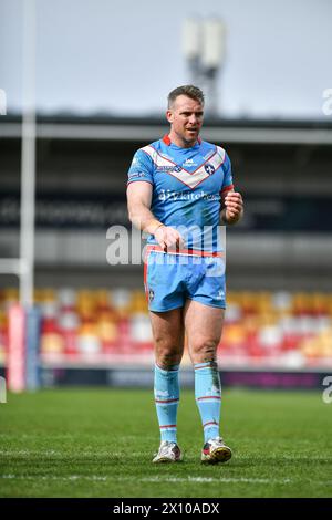 York, England - 14th April 2024 Wakefield Trinity's Jack Croft. Rugby ...