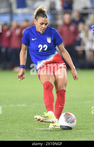 United States forward Trinity Rodman (22) during the Concacaf W Gold ...