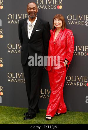 Lenny Henry and Lisa Makin Olivier Awards 2012 held at Royal Opera ...