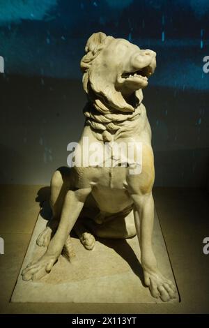 Marble statue of a Molossian hound, Rome, Italy, AD 100 - 200 Stock ...