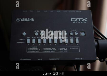 Yamaha electric drum dtx series module with blurred background Stock ...