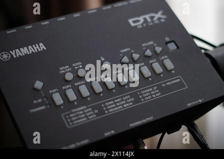 Yamaha electric drum dtx series module with blurred background Stock ...