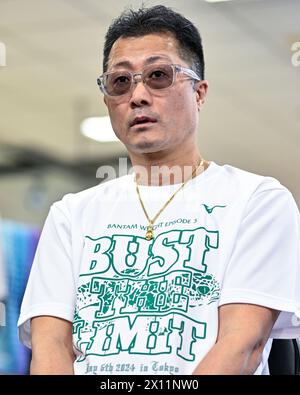 Takuma Inoue of Japan during a public workout at Ohhashi Boxing Gym on ...