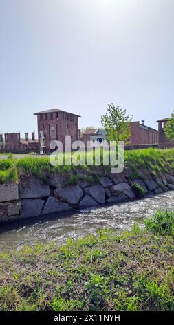Olona River in Public Park at Legnano Castle, Lombardy, Italy Stock ...